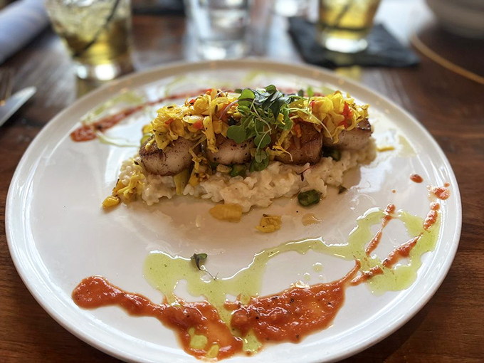 Sea-riously delicious! These scallops aren't just perfectly seared; they're a work of art that would make Picasso jealous. Photo credit: Elysia C.