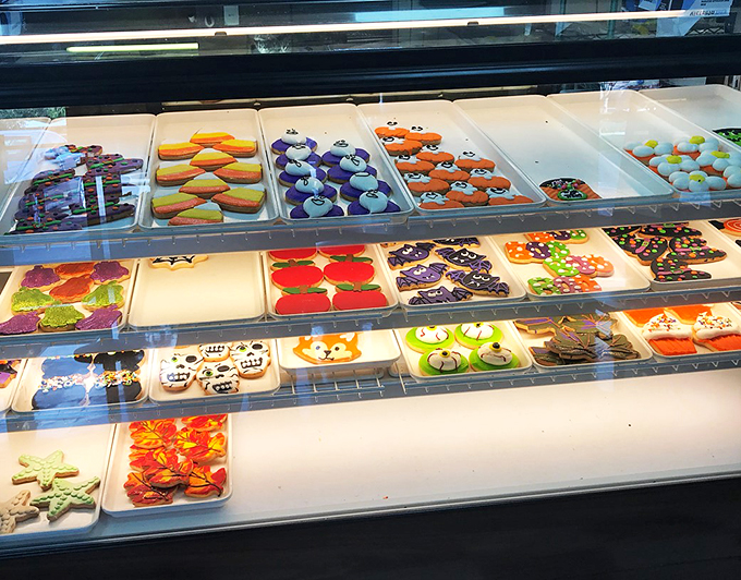 Cookie monsters, unite! This display case is like a Pixar movie come to life &ndash; colorful, whimsical, and guaranteed to make both kids and adults grin.