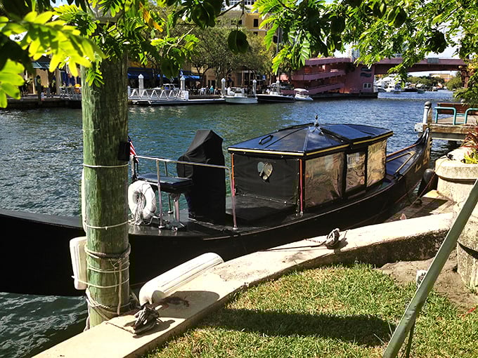 Docked dreams and floating fantasies. This gondola isn't just a boat; it's your ticket to pretending you're in a Venetian rom-com.