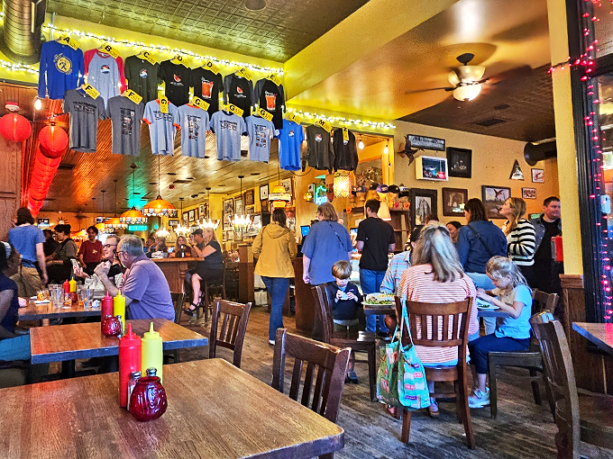 Talk about a colorful character! The Old Fashioned's exterior is like a Wes Anderson film come to life in downtown Madison.