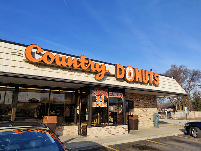 Country Donuts: the Las Vegas of bakeries. Open 24/7, always ready to satisfy your late-night sugar cravings or early morning munchies.