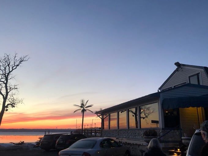 Dock your appetite here! Dockers' patio is like a postcard come to life, with string lights that rival the stars above. Photo credit: Jhordin A.