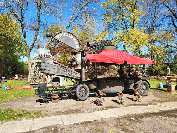 Welcome to the Island of Misfit Machinery! These metal marvels are what happens when robots dream.