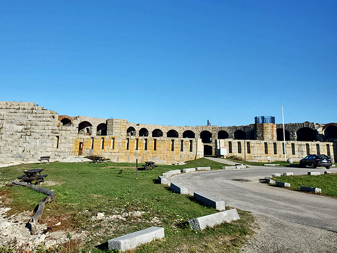 Fort Popham: Half a fort, twice the charm! This semicircular stronghold looks ready to fend off invaders or host the world's most epic game of hide-and-seek.