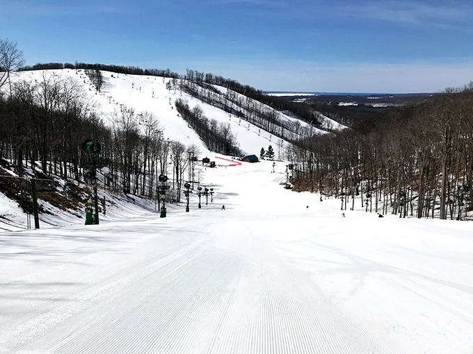 Harbor Springs' slopes invite winter adventurers to carve their own path through Michigan's pristine powder.