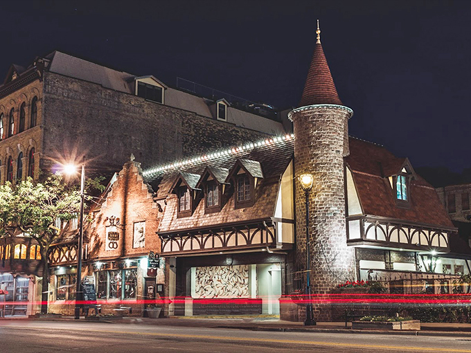 Step into a fairytale! Mader's medieval-inspired decor transports you to a world where schnitzel is king and beer flows freely.