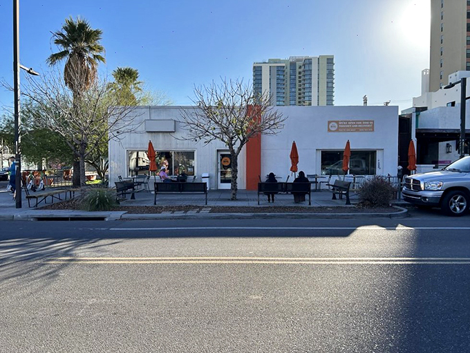 Matt's Big Breakfast: Proof that great things come in small packages. This unassuming exterior hides a world of flavor inside.