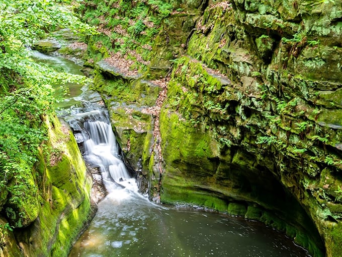 Nature's own amphitheater.This rocky enclave looks like it's waiting for a Shakespearean play to break out.