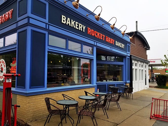 Houston, we have a solution to boring breakfasts! This blue beacon of baked goods is one small step for man, one giant leap for your taste buds.
