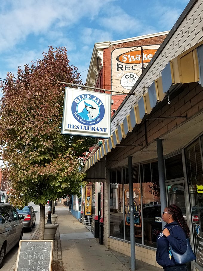 The Blue Jay Restaurant: Where vinyl booths meet vinyl records. This Cincinnati classic is a time capsule of deliciousness.
