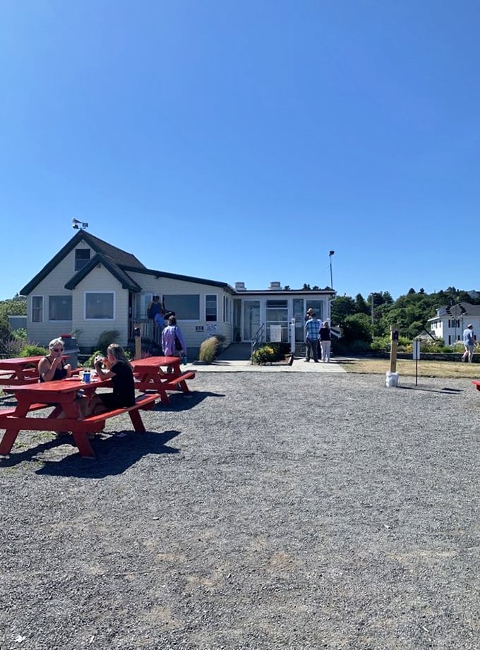 The Lobster Shack at Two Lights: Where lobster meets lighthouse views. It's like eating on the edge of the world, but tastier!