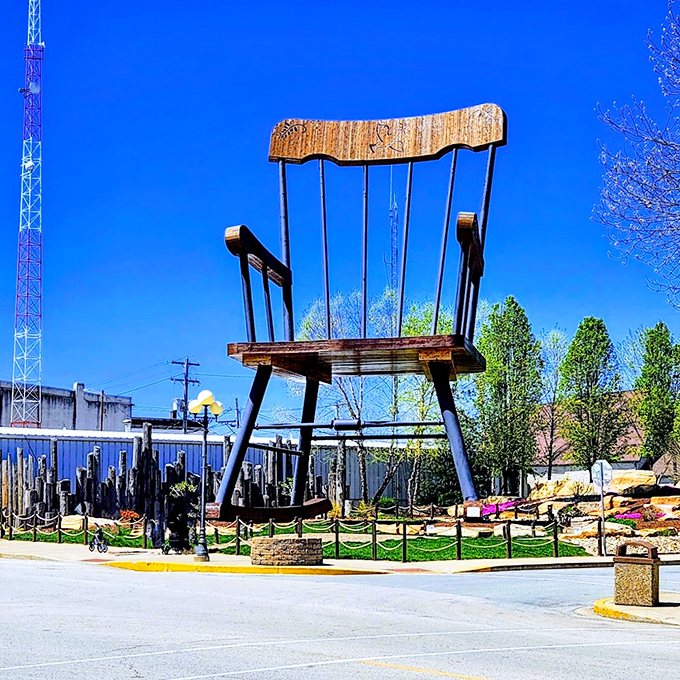 Grandma's favorite seat got an upgrade. Casey's giant rocker could lull King Kong to sleep.