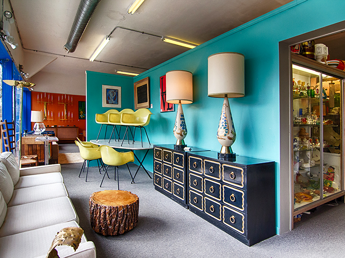 Step into a time capsule of cool! Broadway Antique Market's interior is a kaleidoscope of retro chic that'll make your inner Don Draper swoon.