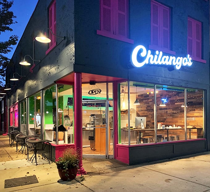 Night or day, Chilango's neon glow is a beacon for flavor seekers. It's like a rave for your taste buds, minus the glow sticks.