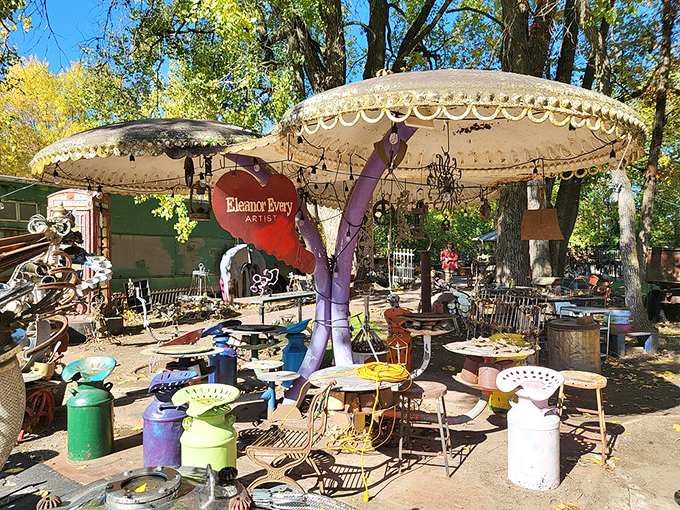 Junkyard chic at its finest. It's like Wall-E's art gallery &ndash; charming, rusty, and oddly poignant.