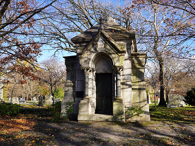 Meet the Eternal Silence statue, Chicago's very own Sphinx. Just don't look into its eyes &ndash; spoiler alerts aren't fun! Photo credit: PATRICK GRENIER