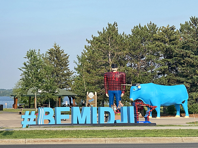 Flannel fashion and bovine blue? Bemidji's dynamic duo proves that some trends never go out of style in the North Woods.