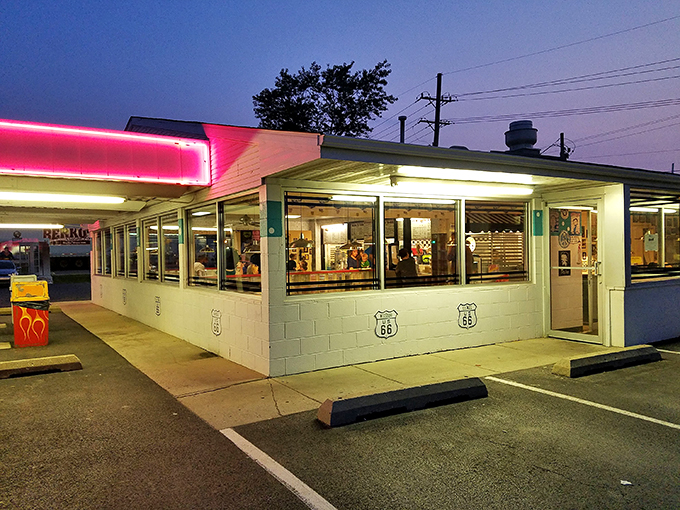 Route 66 meets Technicolor dream. With decor this vibrant, your milkshake might need sunglasses. Photo credit: Syndi Chesser