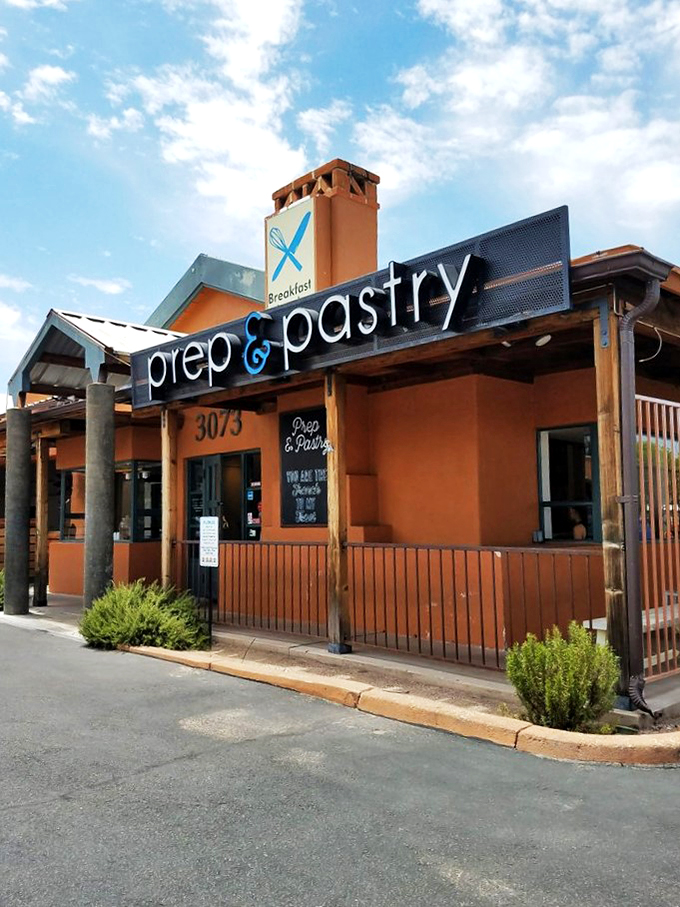 Tucson's breakfast gem sparkles in the desert sun. Prep & Pastry's facade promises a feast that's anything but ordinary.