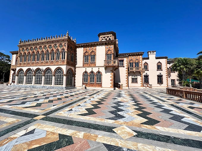 Statues with a view! These marble folks have front-row seats to Florida's best sunsets.