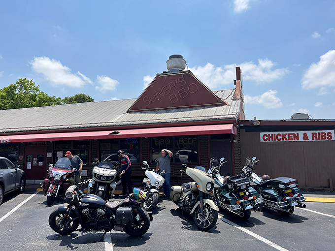 Rev up your appetite at Shiver's! This biker-friendly barbecue joint serves up tender meats that'll have you purring like a well-tuned Harley.