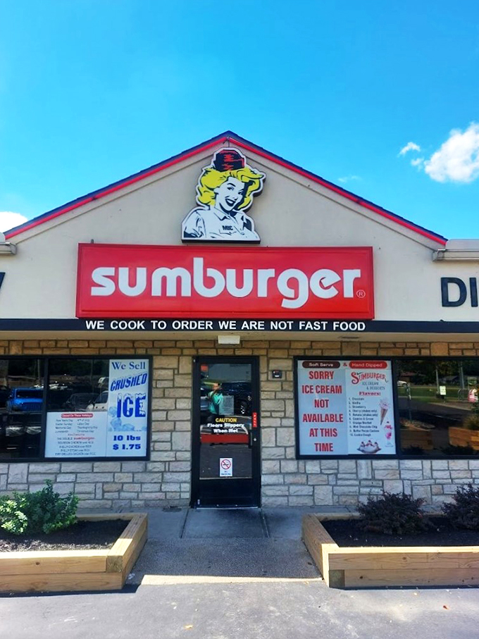 Welcome to burger paradise! Sumburger's retro sign promises a trip down memory lane, with a side of crispy fries.