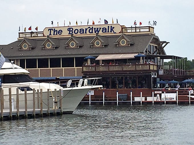 Where lobsters wear top hats and boats do the cha-cha. The Boardwalk serves up quirky charm with a side of spectacular harbor vistas.