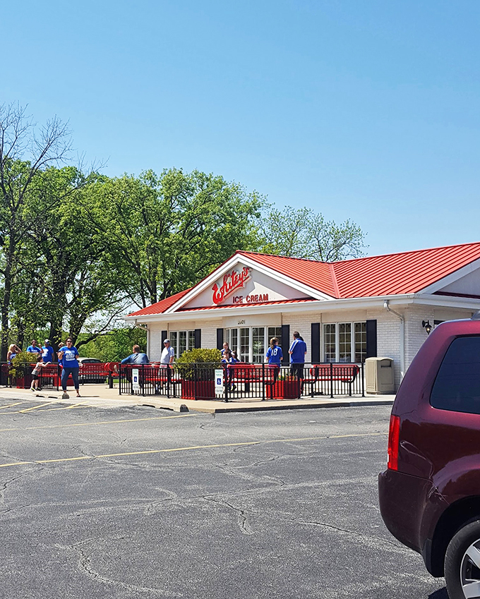 Red benches beckon you to sit and savor at Whitey's. Just don't blame us if you end up staying all afternoon.