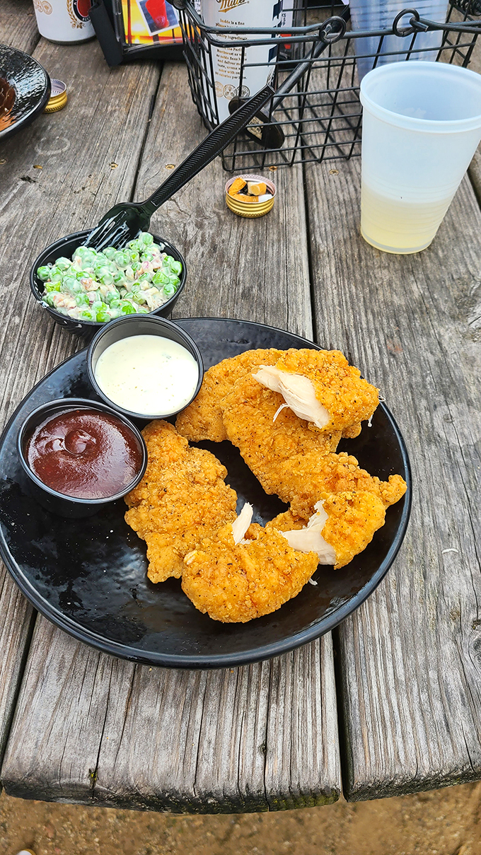 Golden-fried goodness that puts Midas to shame. These crispy morsels are like edible sunshine, with a side of cool, creamy slaw.