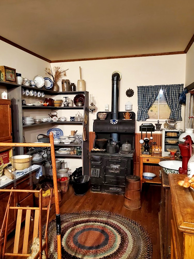 Great Scott! This kitchen's so authentic, you'll expect to see Ma Ingalls whipping up a prairie feast any minute.