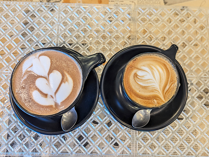 Double the pleasure, double the fun! These lattes are works of art that would make even the Mona Lisa jealous of their perfect swirls.