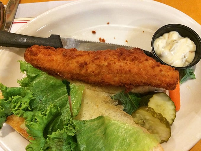 Golden, crispy, and ready for its close-up. This walleye sandwich is the Brad Pitt of fish dishes &ndash; irresistibly photogenic and universally appealing.