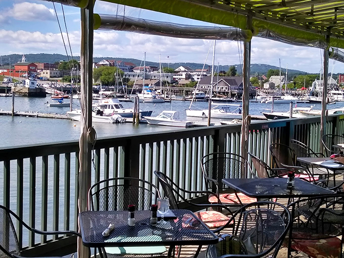 Where every table comes with a million-dollar view of Rockland's working waterfront and pleasure craft ballet.