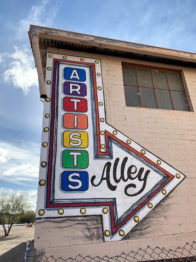 Artists Alley brings a splash of color to the desert, proving creativity blooms even in the most unexpected places. Photo credit: Whitney B. Collins
