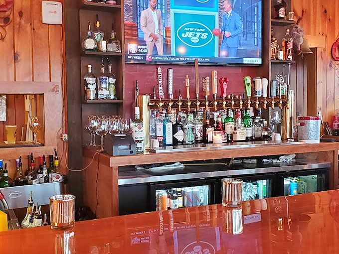 Where local brews meet ocean views. The perfect spot to sip something cold while watching lobster boats return home.