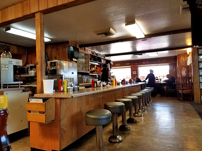 Pull up a stool at the counter and watch the breakfast ballet unfold. It's like "Cheers," but with more bacon and less Sam Malone. Photo credit: sunsky