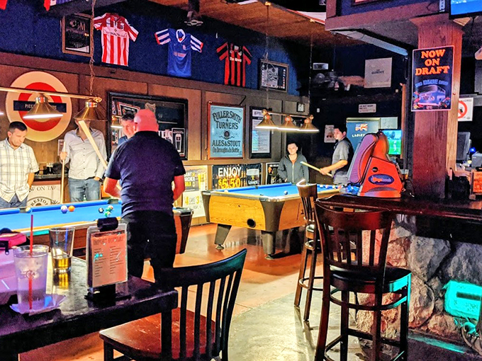 Forget the heat outside, inside it's all cool pints and hot competition. Pool sharks and beer lovers unite!