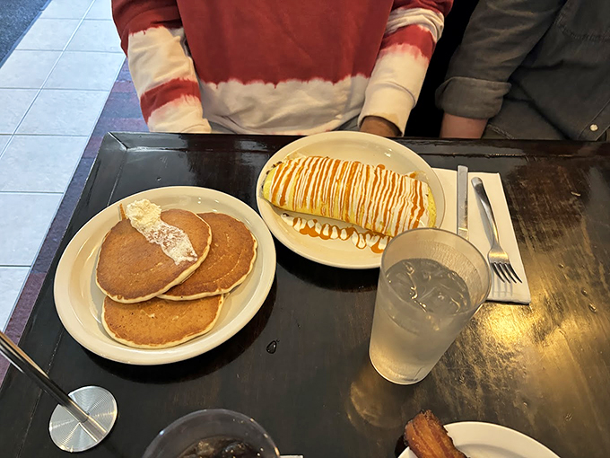 Pancakes and omelets: the dynamic duo of breakfast. Move over, Batman and Robin!