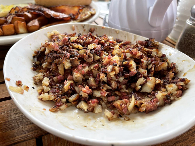 This isn't your average hash - each bite is a perfect mix of crispy potatoes and tender corned beef, lovingly crafted to breakfast perfection. Photo credit: Albert M.
