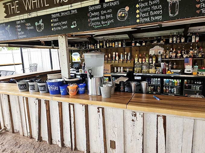 Bartender's paradise or drink lover's dream? Why not both? This setup has more options than a Netflix queue on a rainy day.