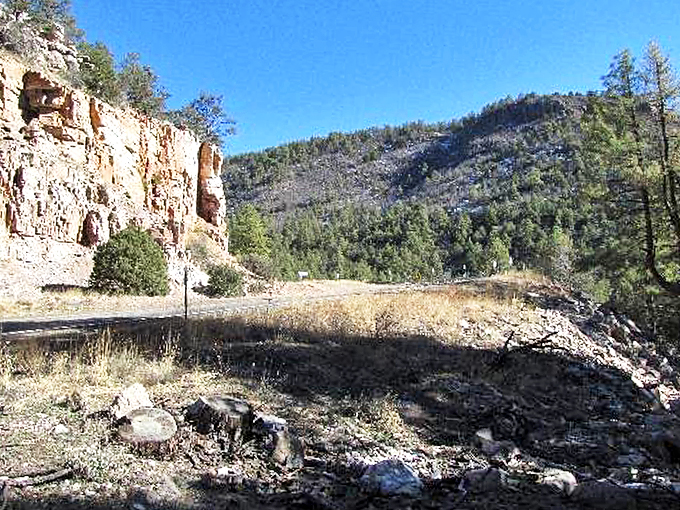 A perfect marriage of pine forest and red rock formations creates a scene straight out of a Western masterpiece.