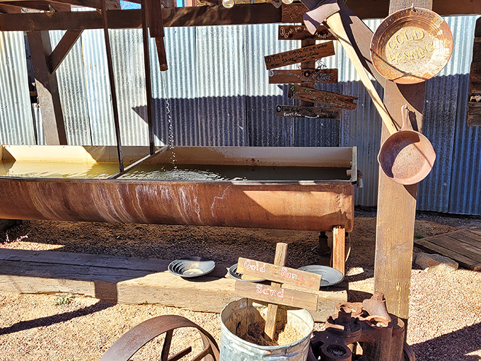 Strike it rich with fun! This gold panning setup is the perfect excuse to get your hands dirty and your imagination sparkling. Photo credit: Christopher Jensen