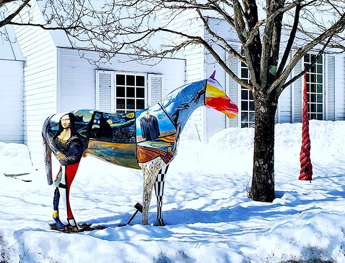 Neigh-ver seen anything like this! It's as if da Vinci's sketchbook came to life and galloped right into Wonderland.