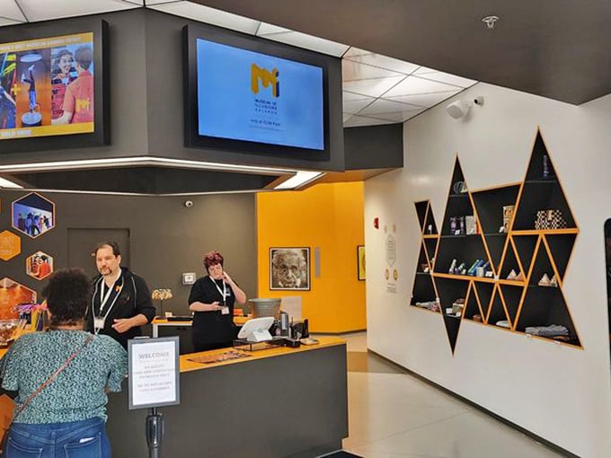 Welcome to the twilight zone of perception! This kaleidoscopic interior is like stepping into a Salvador Dali painting &ndash; minus the melting clocks.