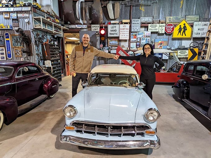 "Honey, I shrunk the convertible!" This azure beauty might be small, but it's got more personality than a dozen full-sized cars. Talk about compact luxury!