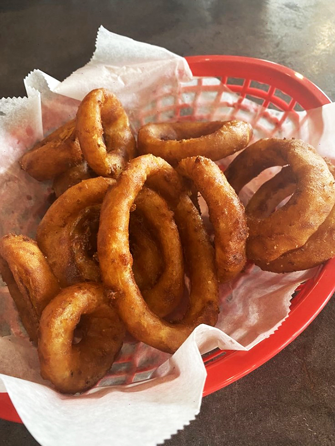 Holy moly, onion rolly! These golden hoops of happiness are crunchier than my old vinyl records.