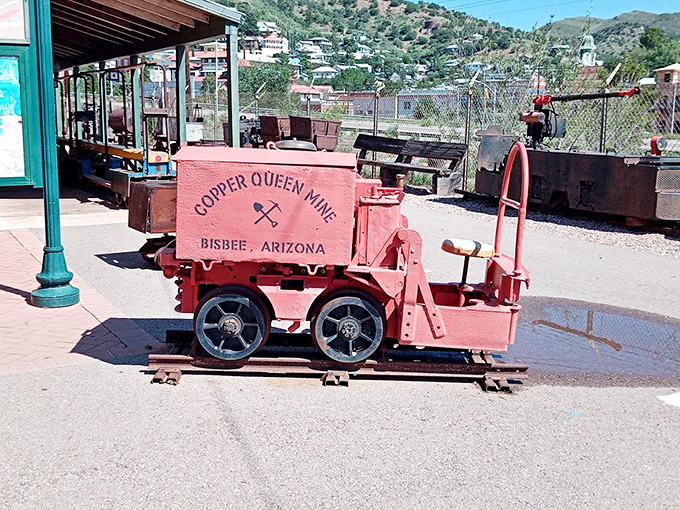 All aboard the copper express! This little engine that could once hauled tons of ore. Now it's hauling tourists with a side of nostalgia.