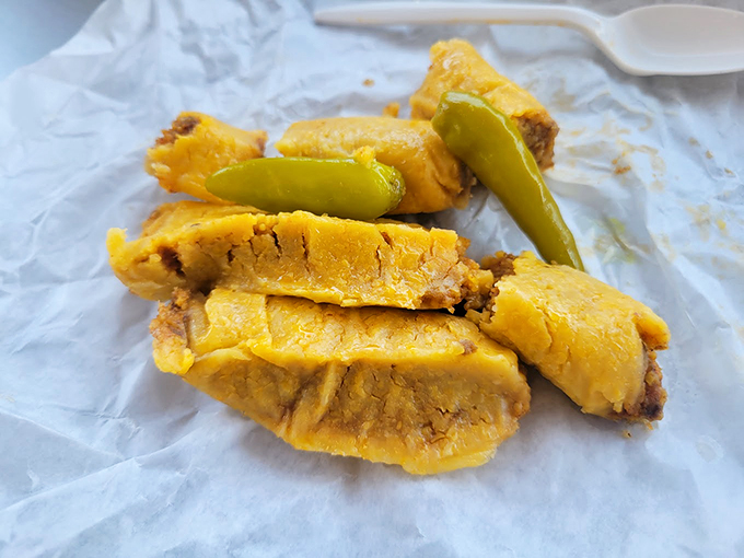 Golden-hued tamales that could make your abuela jealous, served with a side of sport peppers for that Chicago kick.