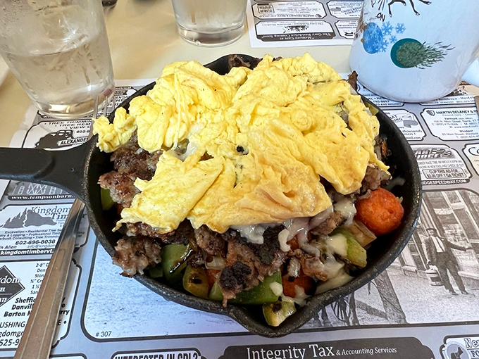 Tater tot heaven! This skillet is what your inner child dreams about when it grows up.