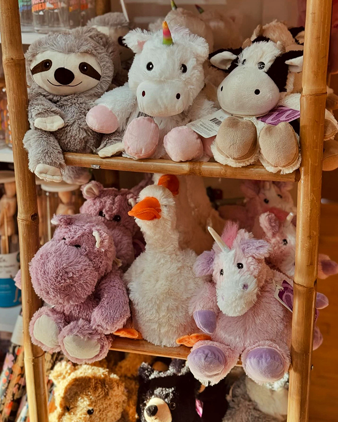 Cuddle central! This menagerie of plush pals is ready to brighten any room or provide a snuggle buddy for your next Netflix marathon.